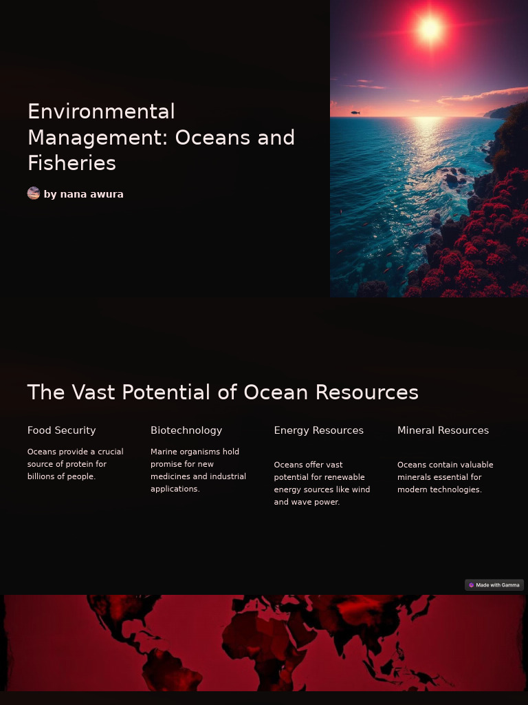 Environmental Management Oceans and Fisheries | PDF | Overfishing | Oceans