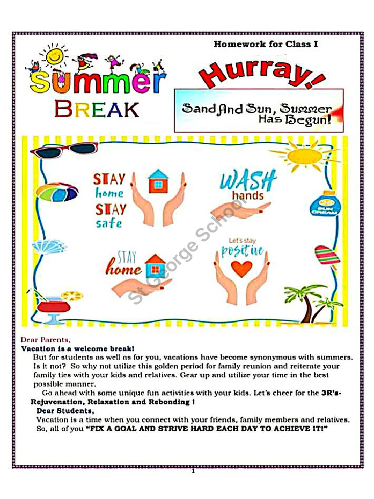 Holiday Homework | PDF