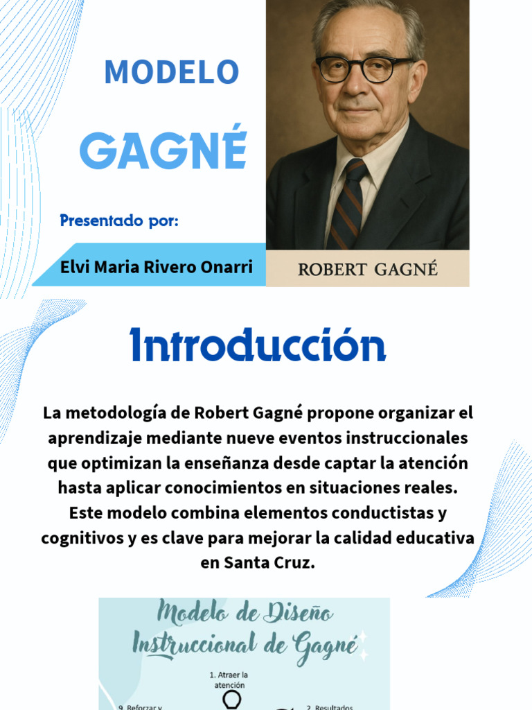Metodología Gagné en Educación Santa Cruz | PDF | Diseño instruccional ...