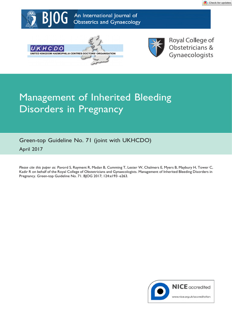 BJOG - 2017 - - Management of Inherited Bleeding Disorders in Pregnancy ...