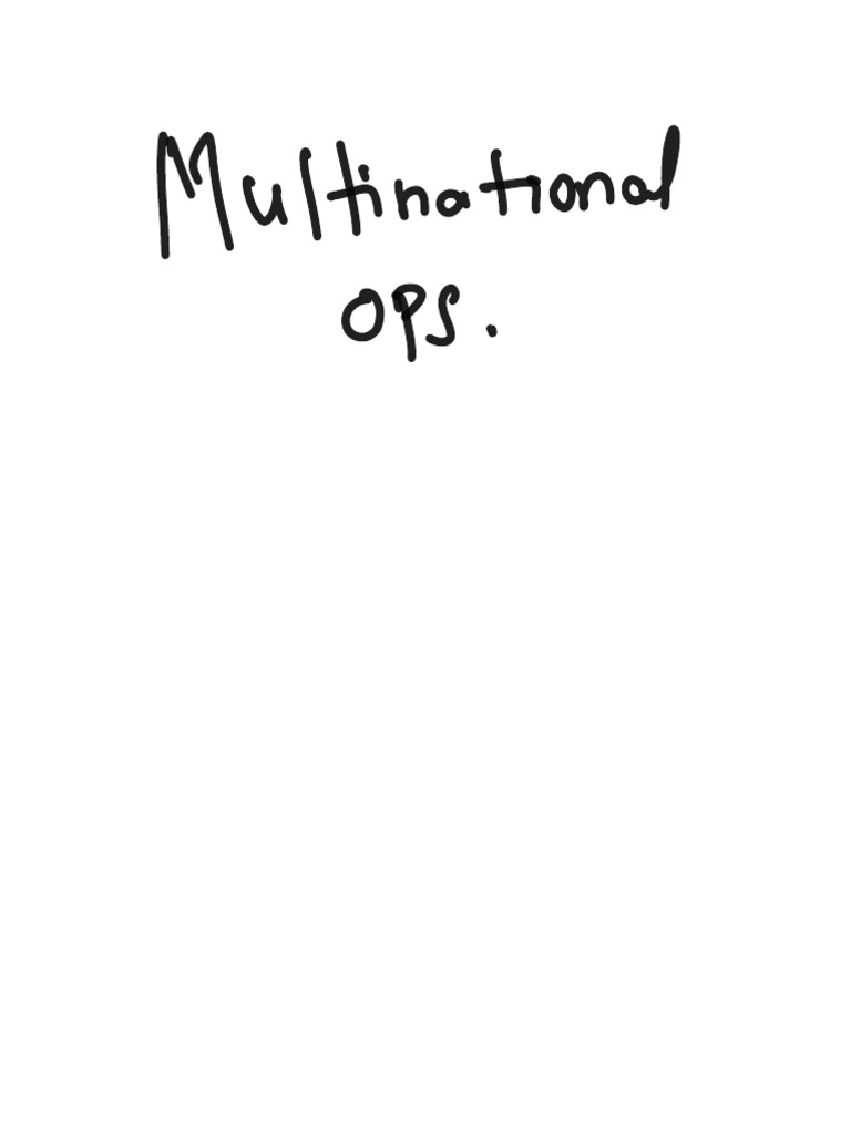 L2 Multination Operation | PDF