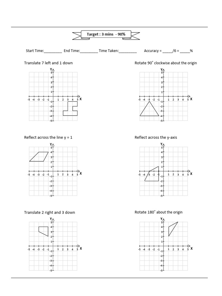 Grade 06 Graph Transformation Mixed 01 | PDF | Space | Euclidean Geometry