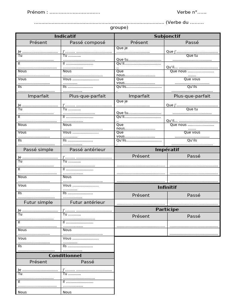Tableaux-de-conjugaison-2 | PDF