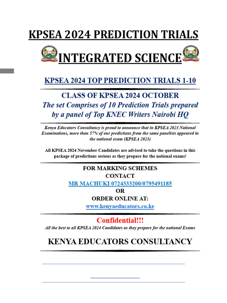Int Sci Kpsea 2024 Top Prediction Trials | PDF | Cloud | Mulch