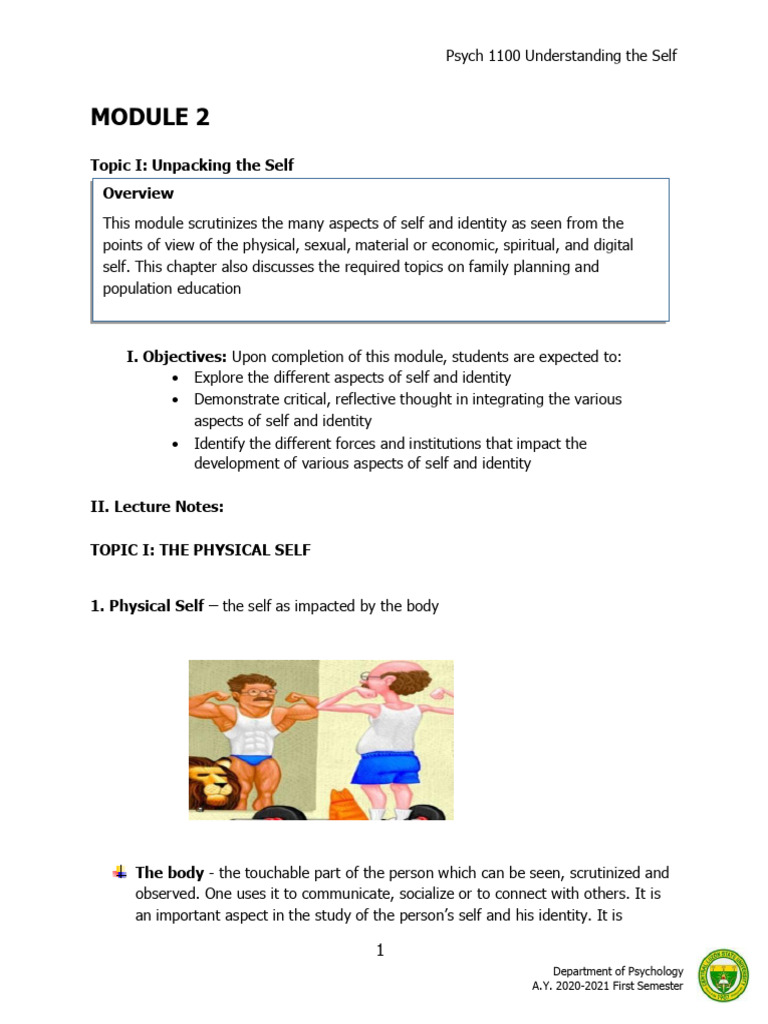 Old-MODULE 2 Unpacking The Self | PDF | Menstrual Cycle | Birth Control