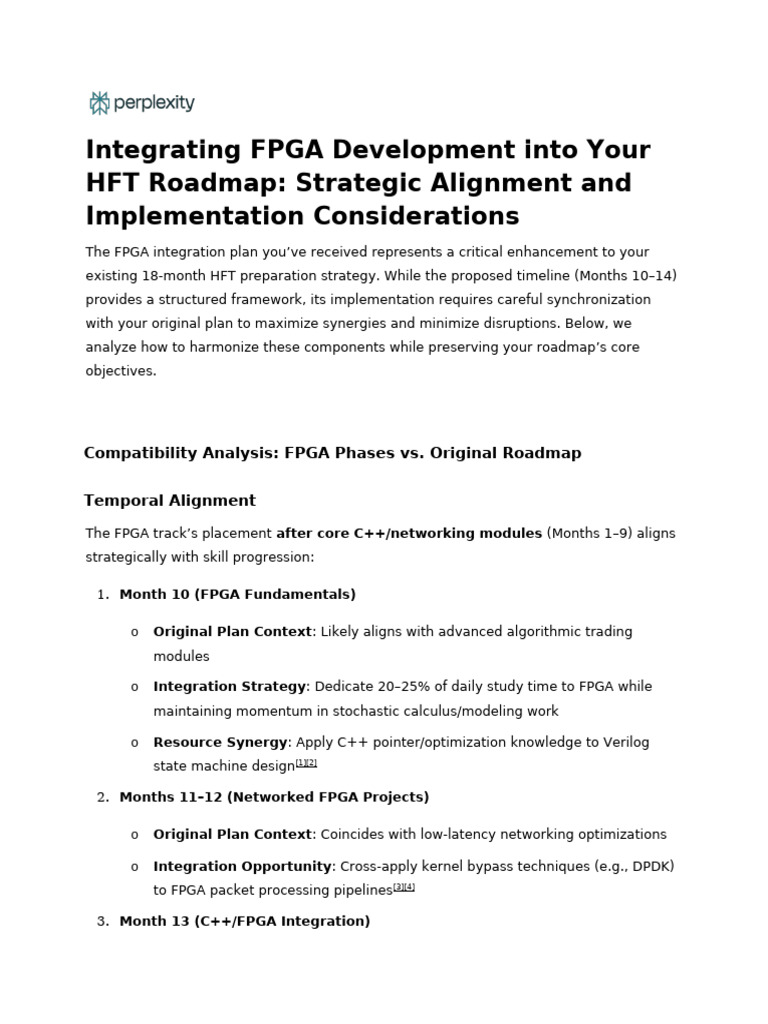 Integrating FPGA Development Into Your HFT Roadmap | PDF | Field Programmable Gate Array | C++