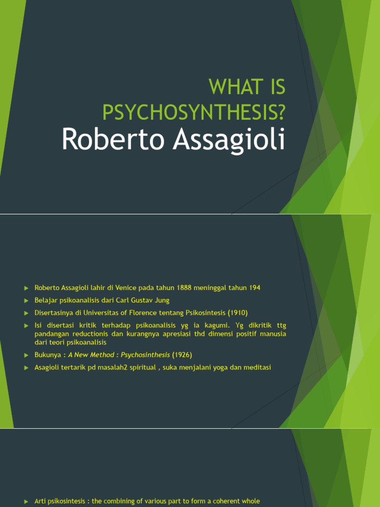 Kuliah 17 Maret 23 Psychosynthesis Assagioli | PDF