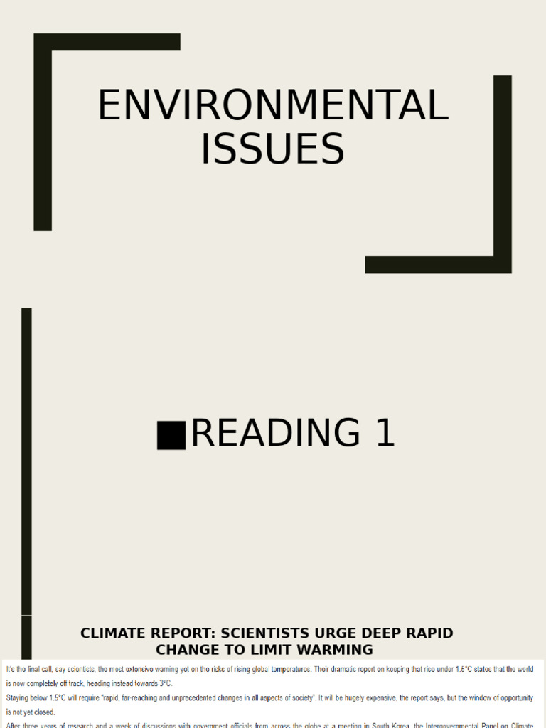 Environmental Issues | PDF | Climate Change | Waste
