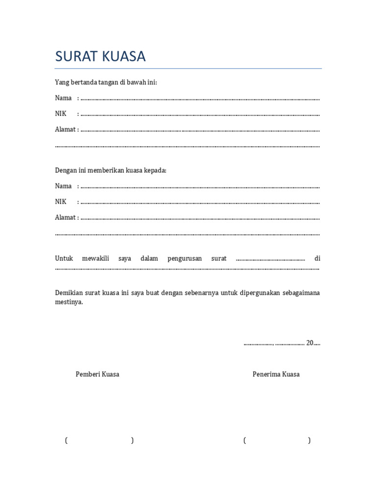 Surat Kuasa | PDF