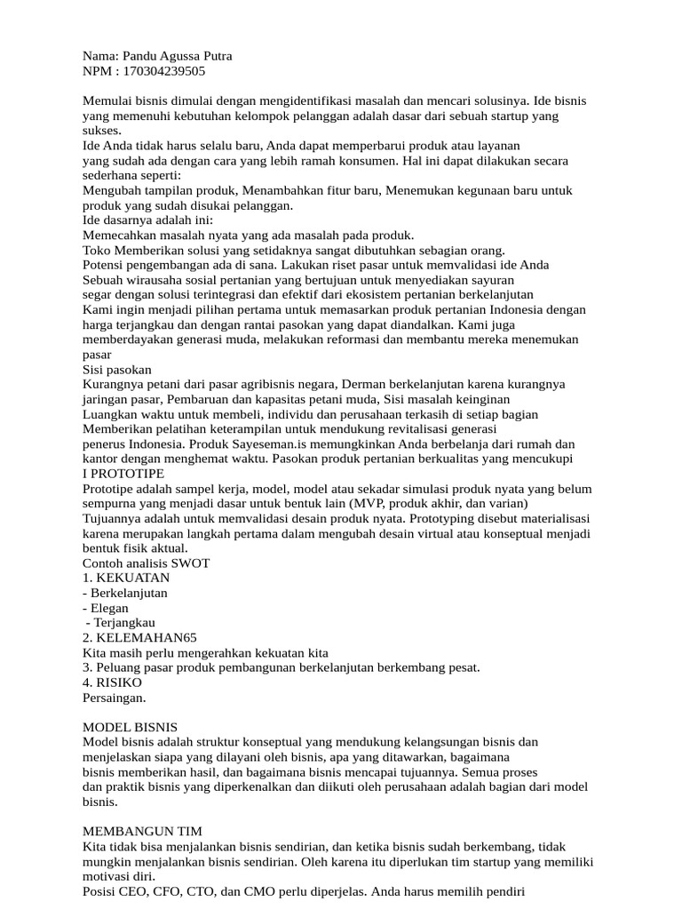 Resume Kuliah Tamu BSU | PDF