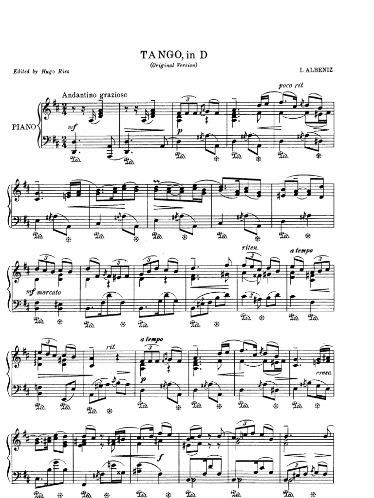 ALBENIZ - Tango | PDF