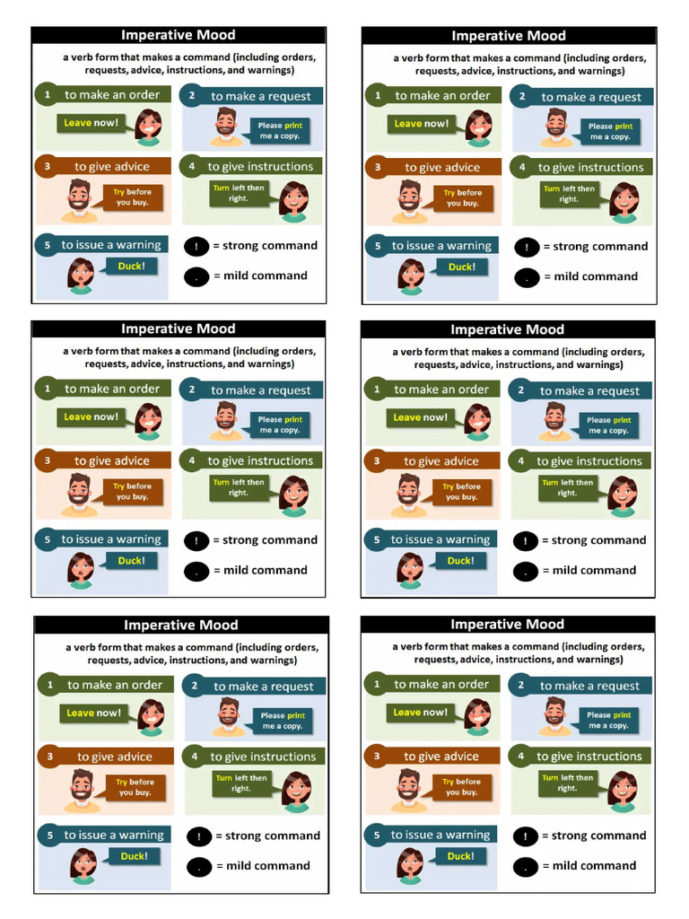 Imperative Mood - 1º Ano | PDF