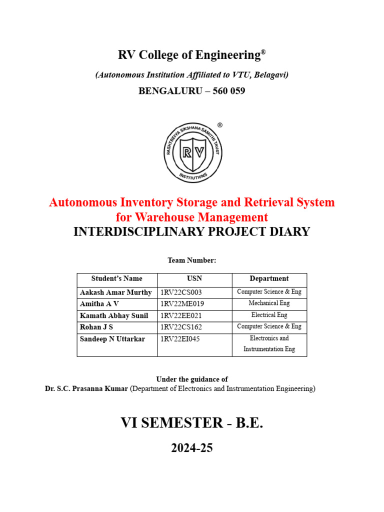 2025 Engineering Project Diary | PDF