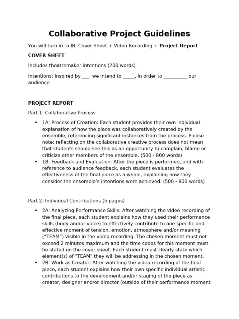 Collaborative Project Submission Guidelines | PDF | Typefaces | Human ...