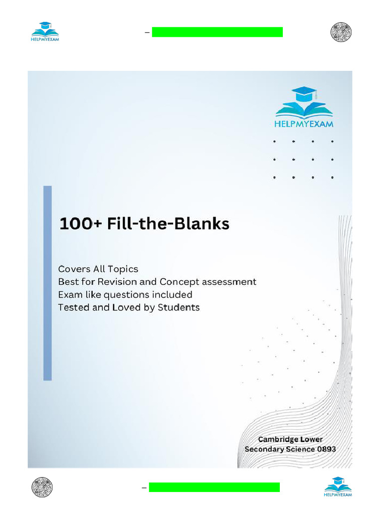 Science 0893 Revision Boost 100+ Interactive Fill-in-the-Blanks (Form ...