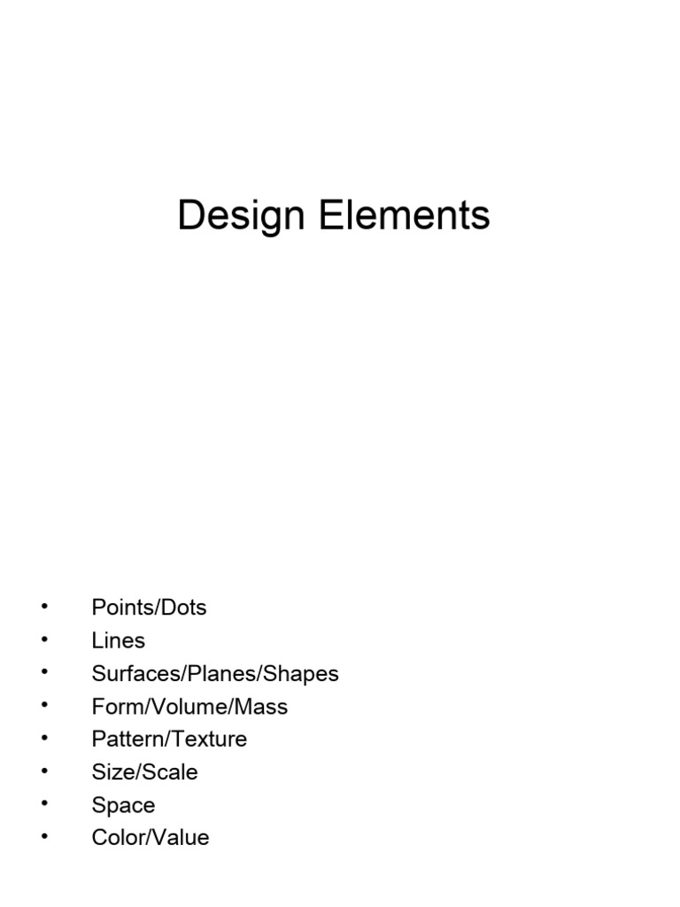 Key Visual Design Elements Explained | PDF | Space | Shape
