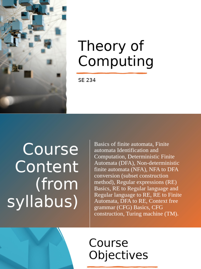 Lec 1 (Theory of Computing) | PDF