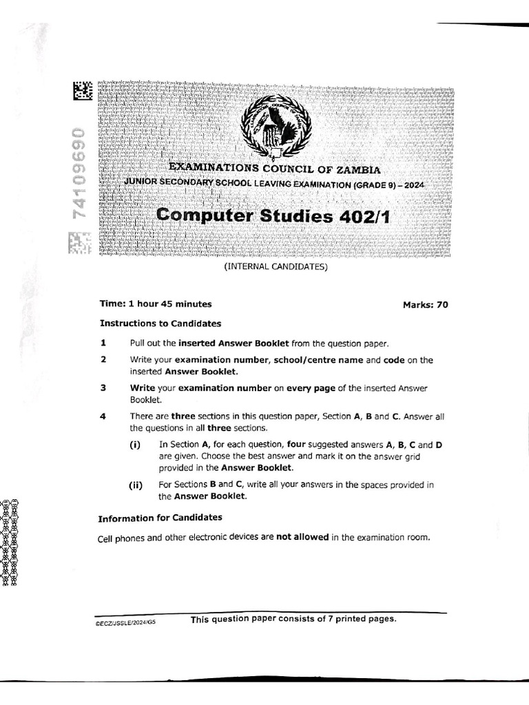 Computer Studies 2024 | PDF