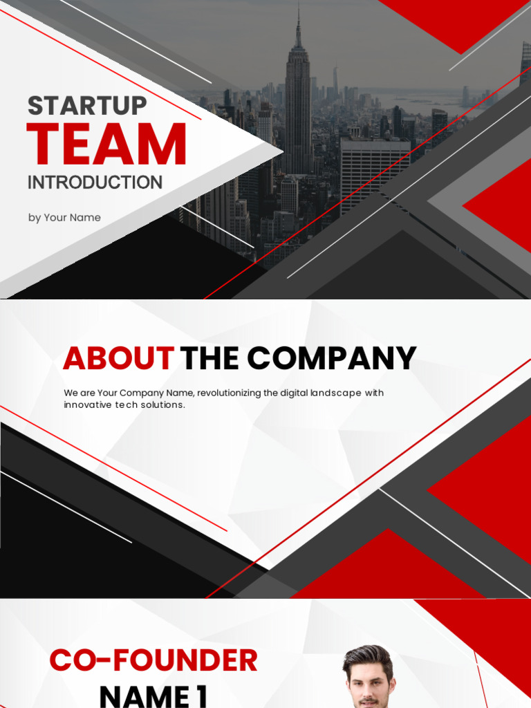 Startup Team Introduction Presentation | PDF