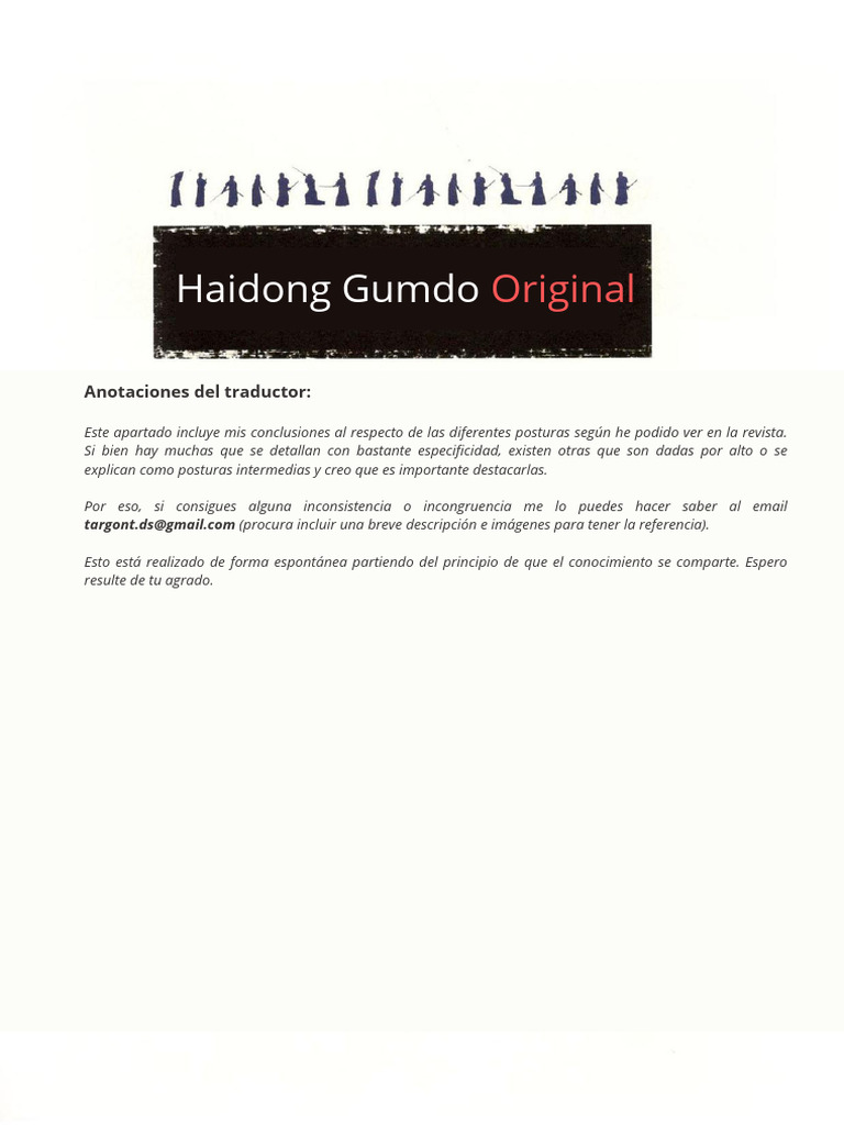 Posturas Haidong Gumdo - Español | PDF