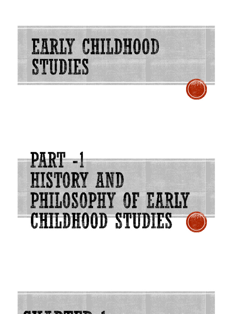 History and Philosophy of Early Childhood Studies | PDF | Attachment ...