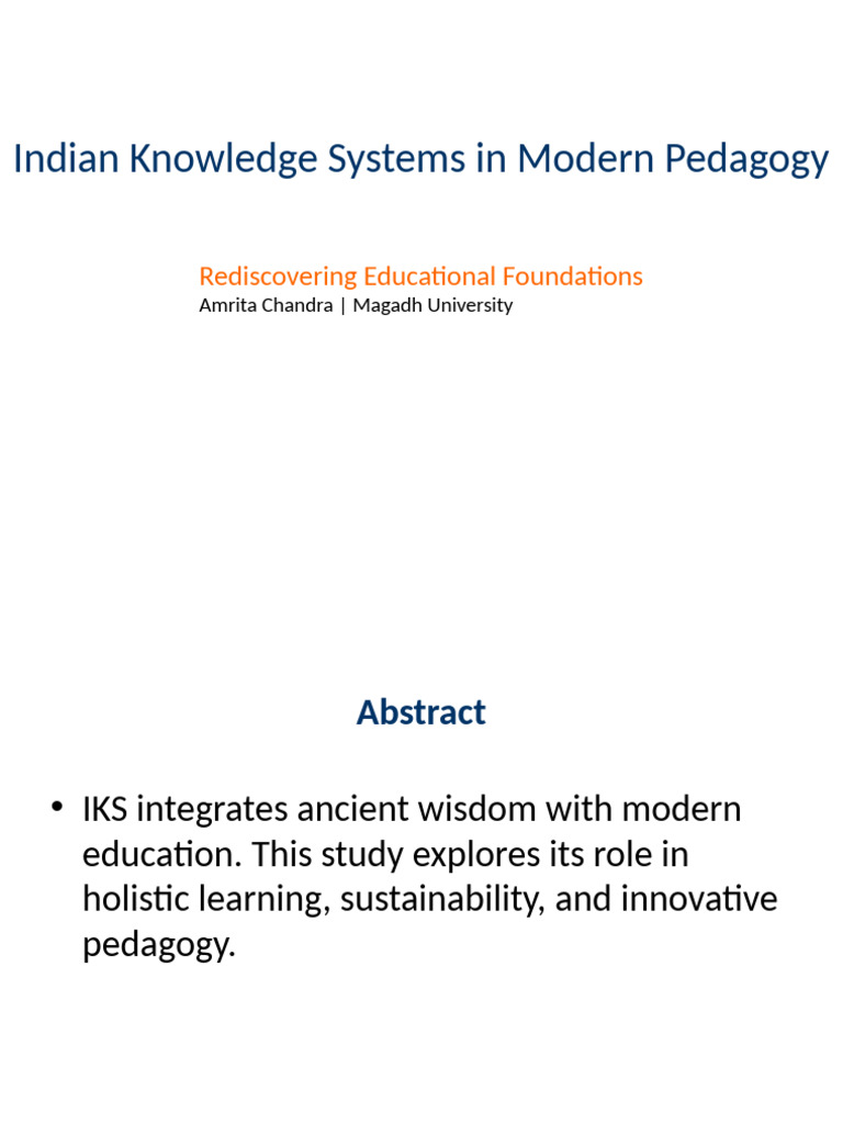 Integrating Indian Knowledge Systems in Education | PDF