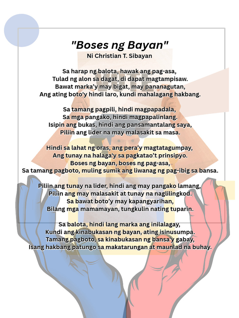 "Boses NG Bayan" "Boses NG Bayan" | PDF