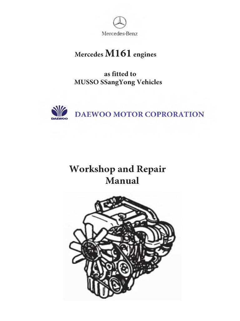m161 Merc Engine Wshop Man Ab | PDF | Engines | Leak
