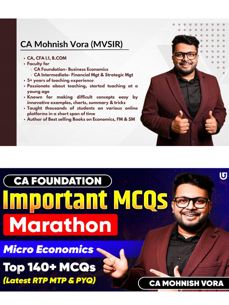 Micro - Top 140 MCQs - MVSIR - Solved | PDF | Elasticity (Economics) | Demand
