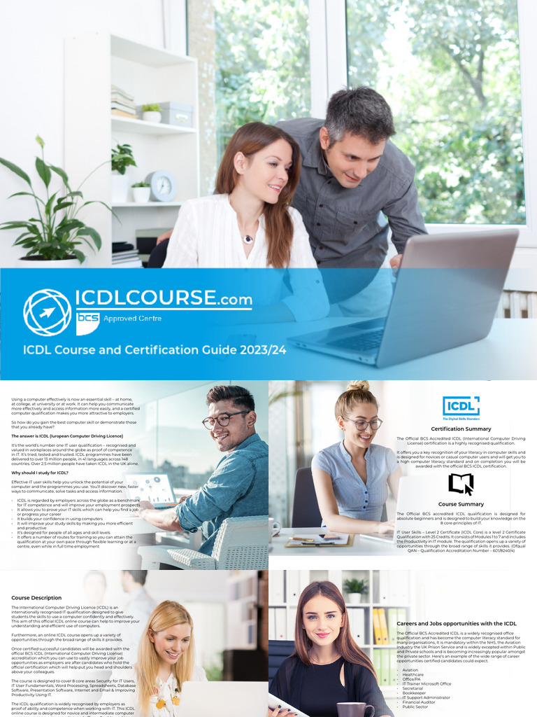 ICDL Certification Guide 2023 | PDF | Spreadsheet | Databases