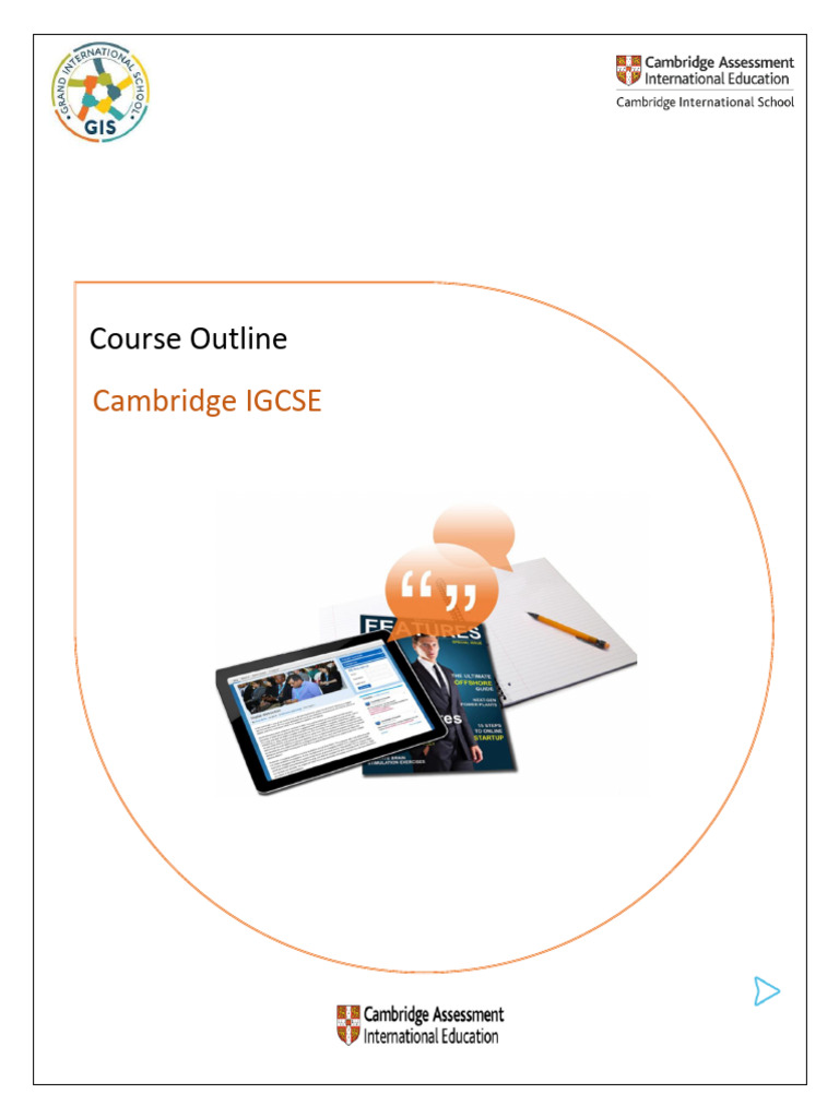 Cambridge IGCSE First Language English Course & Term Outline | PDF ...