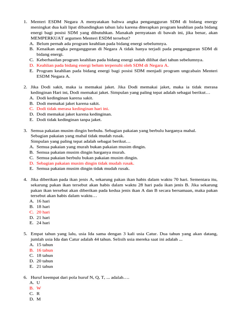 SOAL TO UTBK Penalaran umum | PDF