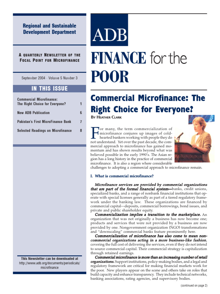 Commercial Microfinance Insights | PDF | Microfinance | Banks