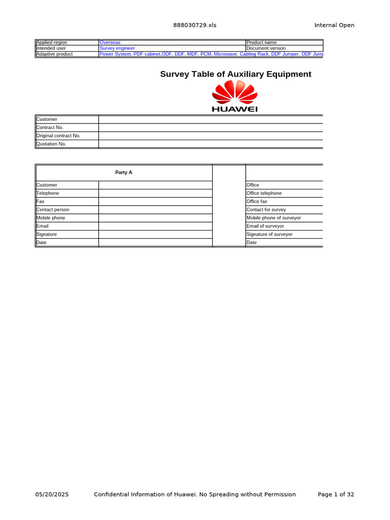 Power Supply Equipment Survey Template | PDF | Power Supply | Rectifier
