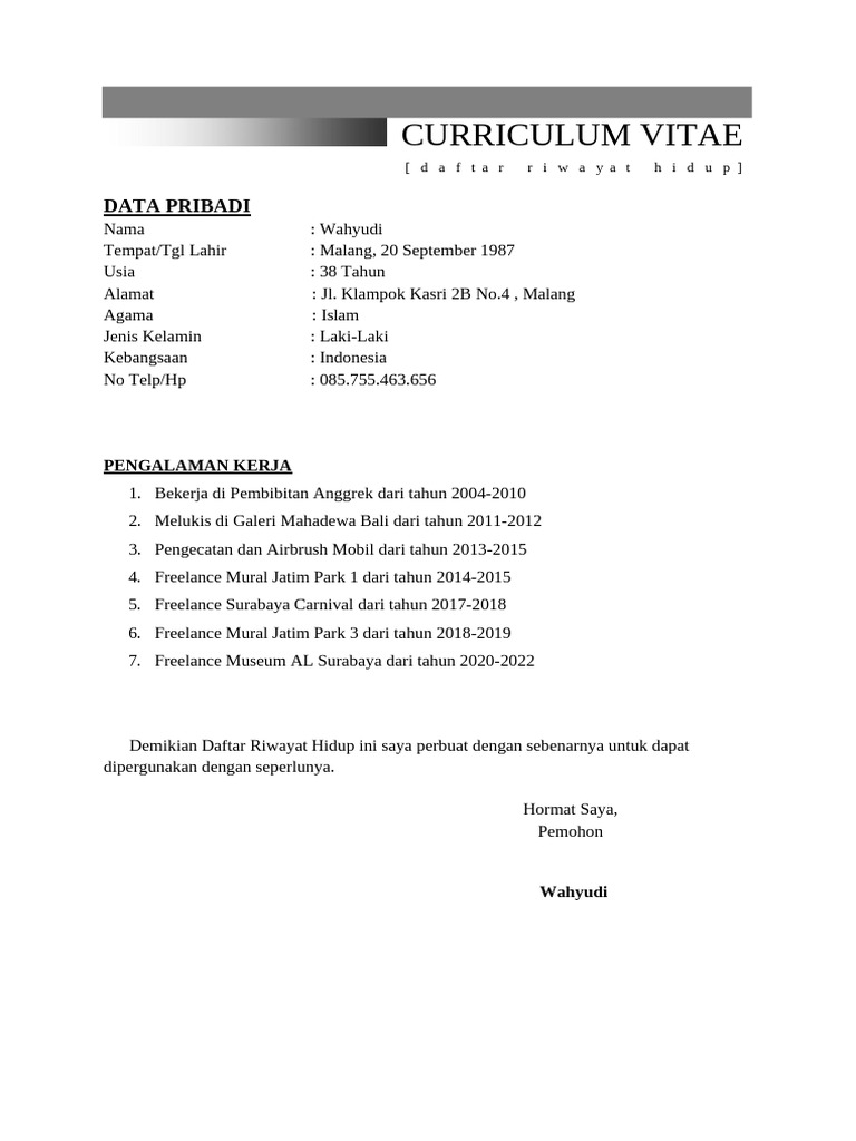 CV PAK YUDI | PDF