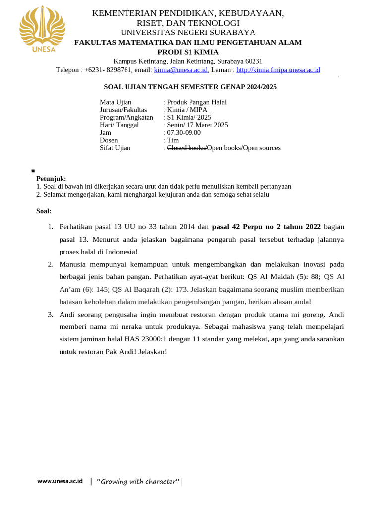 UTS PPH genap 24-25 | PDF