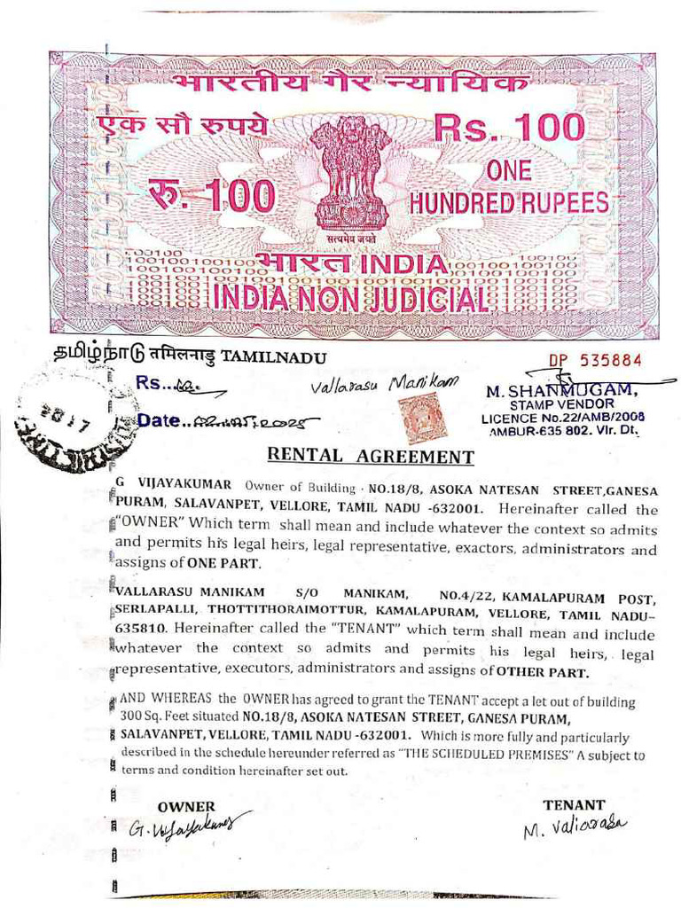 Vallarasu Rental agreement_11zon | PDF