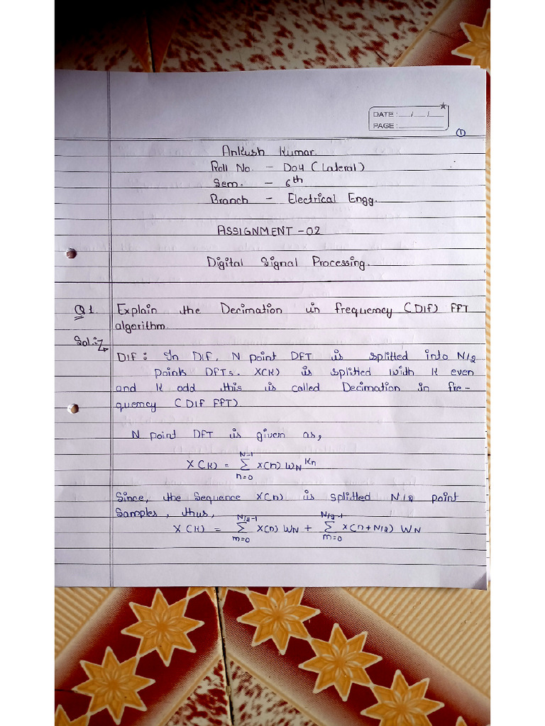 DSP Assignment 2 | PDF