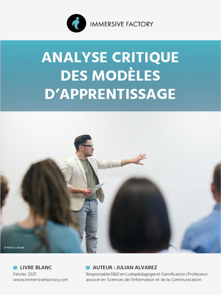 Analyse Des Mod Les D Apprentissage Julian Alvarez 1742475395 | PDF | Apprentissage | Cognition