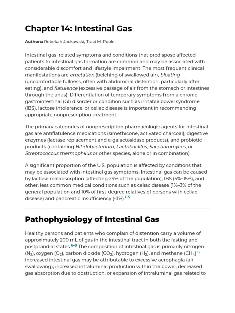 Chapter 14_Intestinal Gas | PDF | Flatulence | Irritable Bowel Syndrome