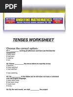 Tenses Practice Questions With Answer | PDF | Grammatical Tense | Verb