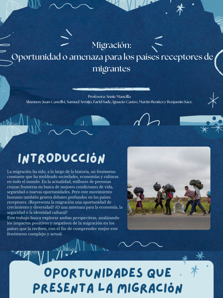 Migración: Oportunidades y Desafíos | PDF | Migración humana | America ...