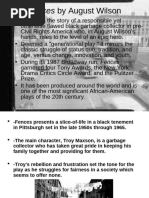 August Wilson + Fences | PDF | Fences (Play)