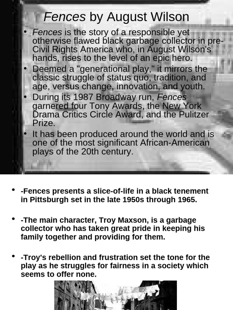 August Wilson's Fences: A Tragic Hero's Journey | PDF | Fences (Play)