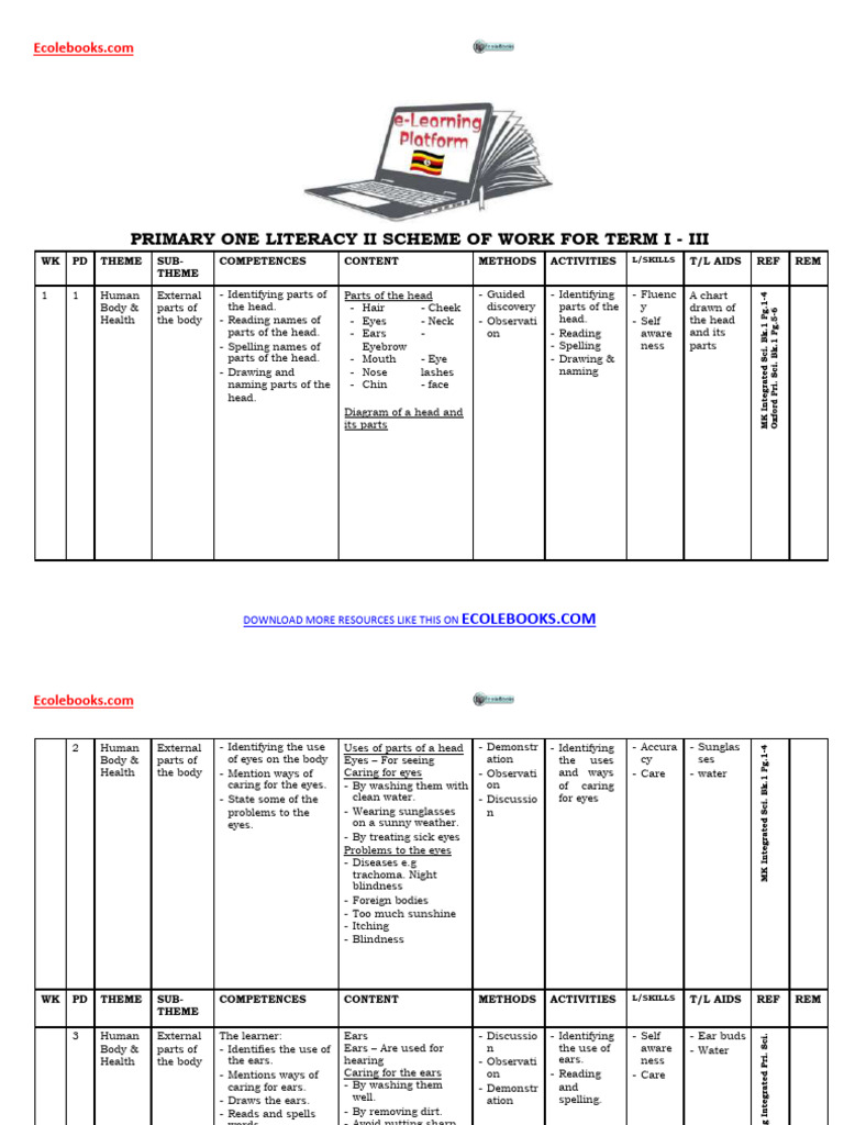 P.1 Lit. Ii (Scheme) | PDF | Hygiene | Senses