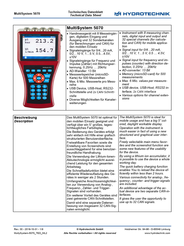 MultiSystem-5070 TED ML2 | PDF