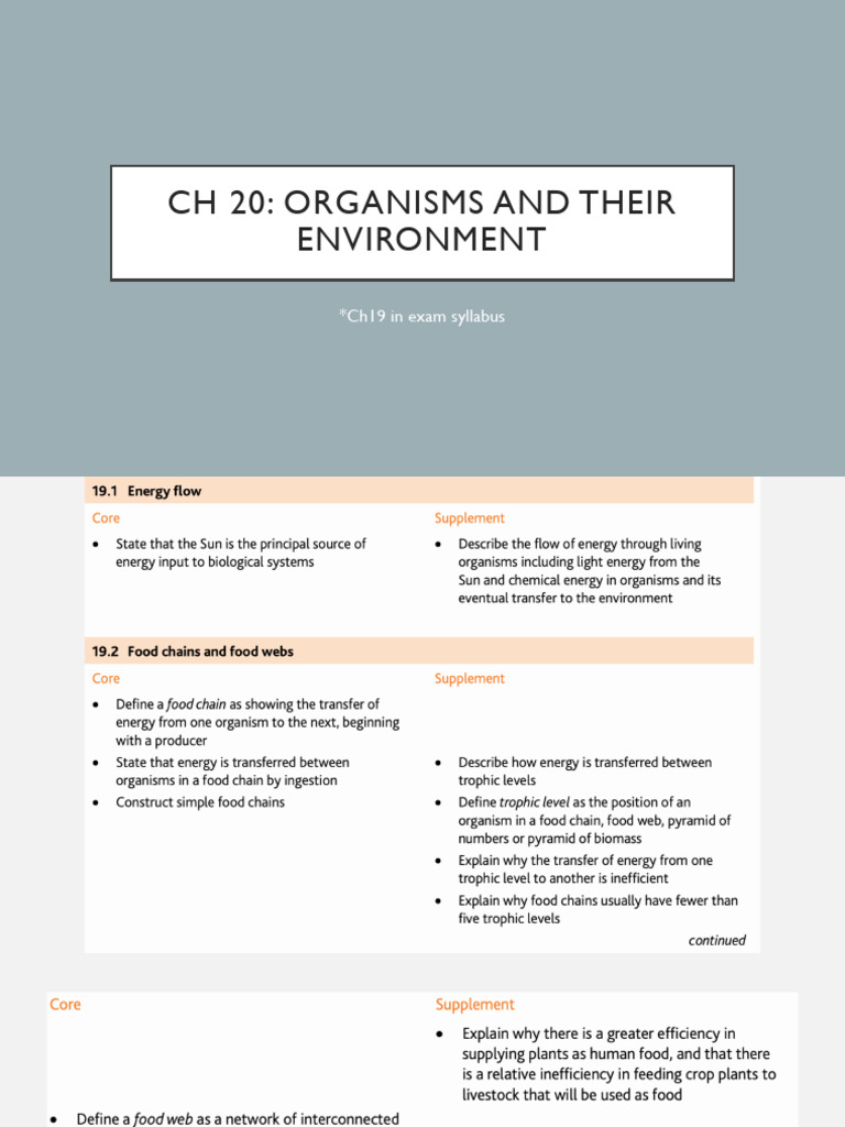 Ch20 Organisms and Their Environment | PDF | Food Web | Nitrogen