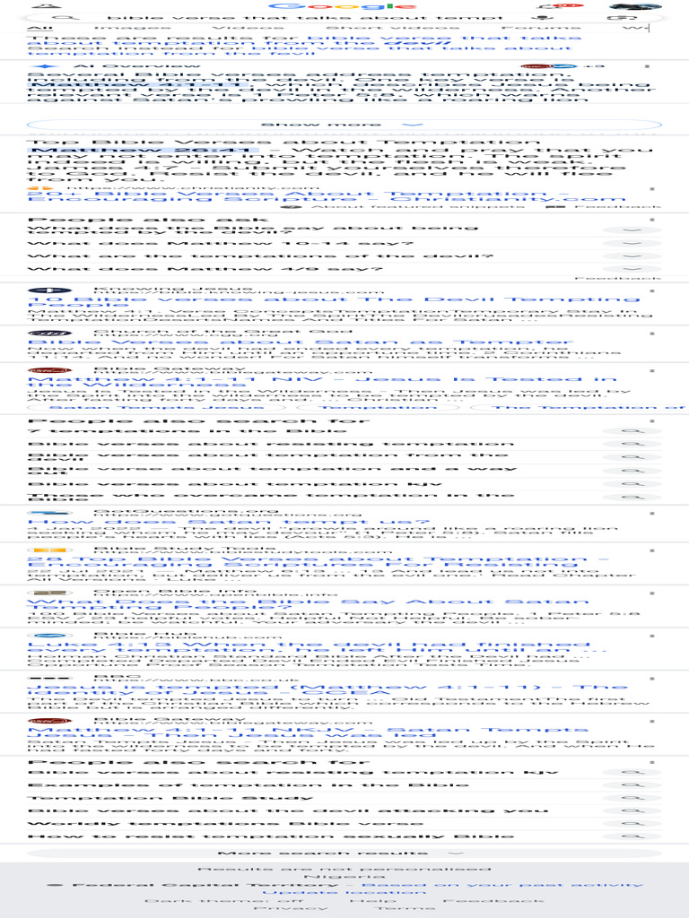 Bible Verse That Talks About Temptation From the Fevil - Google Search ...