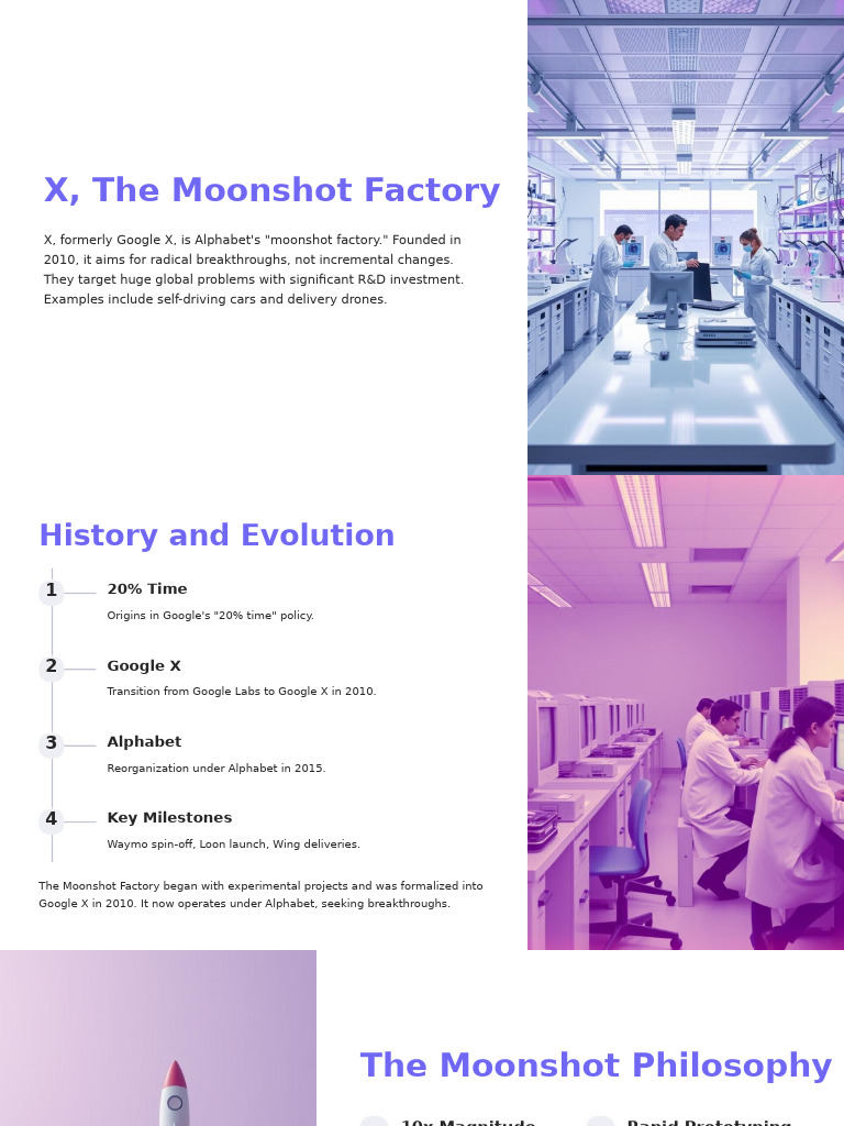 Moonshot Factory: Innovations and Impact | PDF
