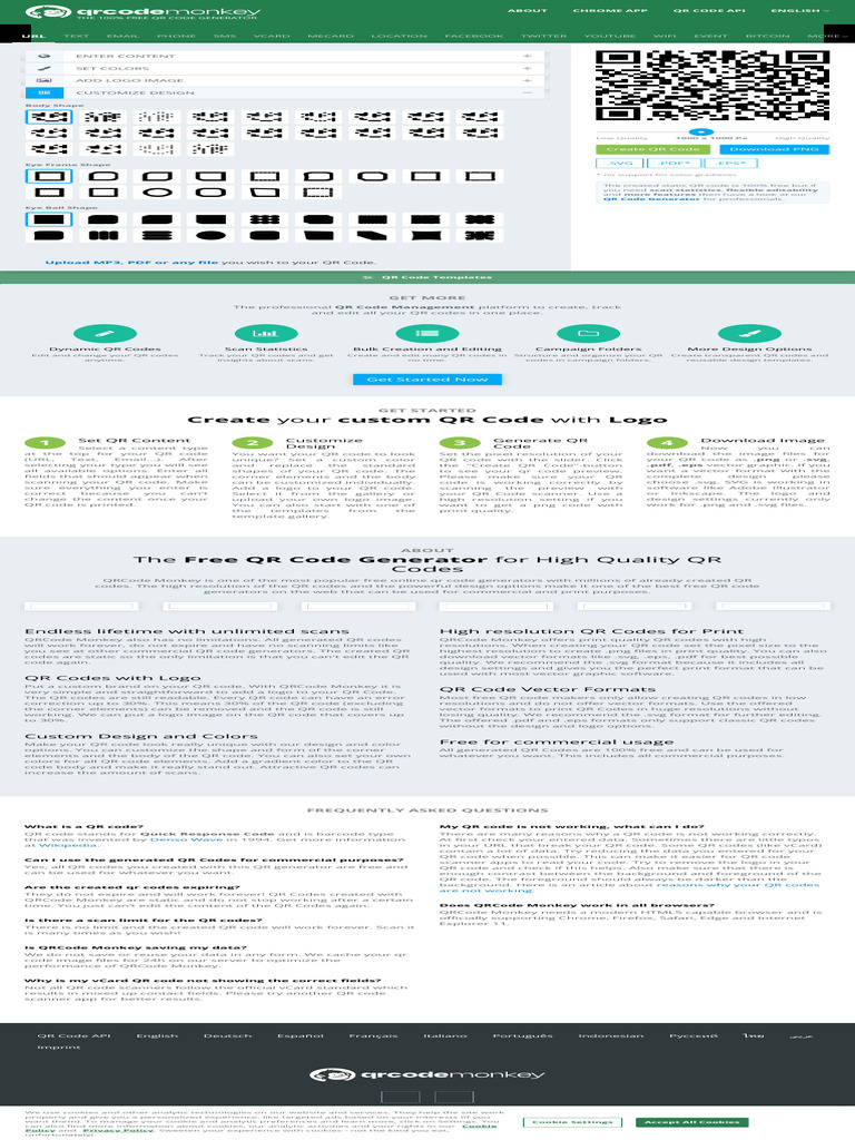 QRCode Monkey - The Free QR Code Generator To Create Custom QR Codes ...